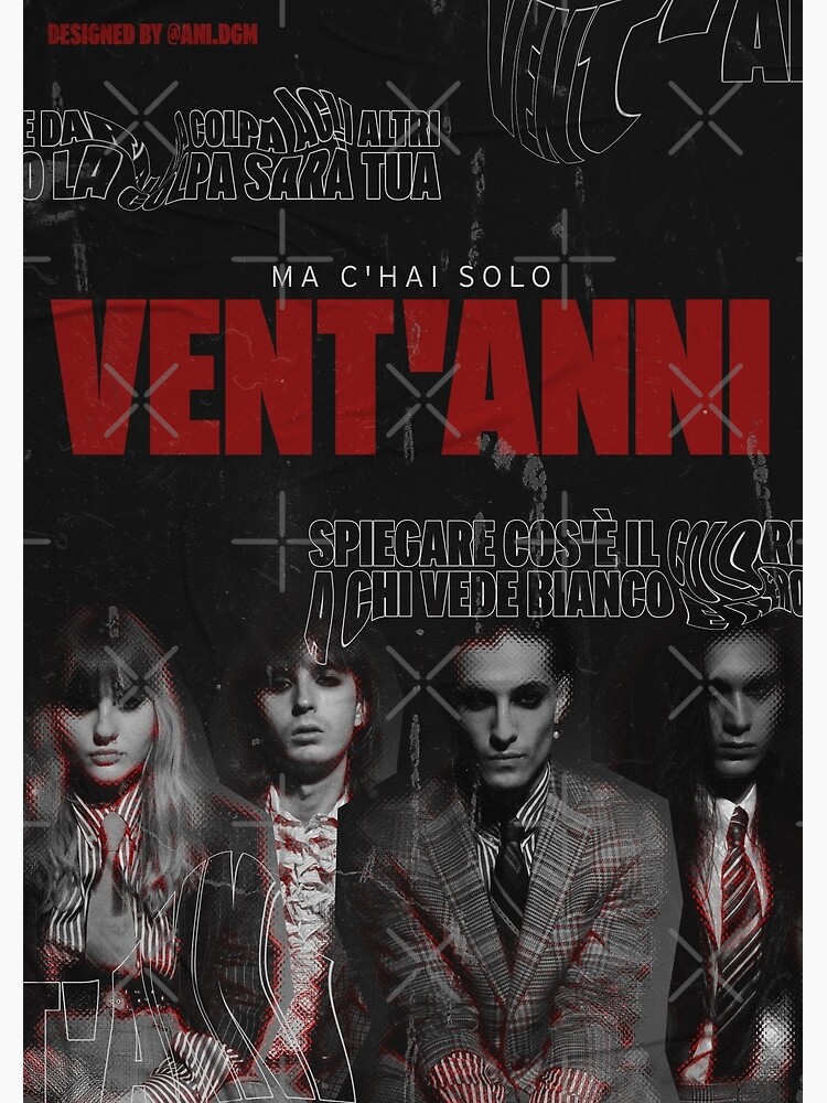 "Vent'anni Maneskin Maneskin" Poster von ani-dgm | Redbubble