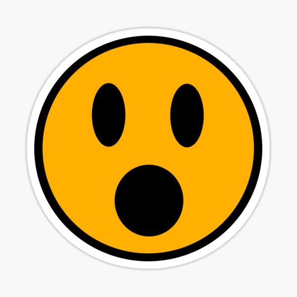 "Surprised Face" Sticker by KrispyGreen | Redbubble