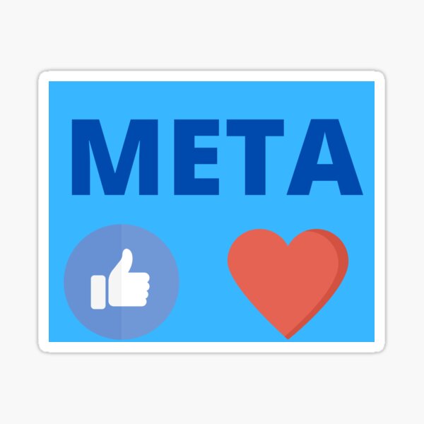 "facebook new meta" Sticker for Sale by SHILADESIGN65 | Redbubble