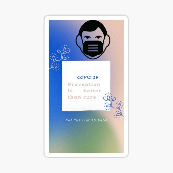"Covid 19 prevention" Sticker by Inspieation | Redbubble