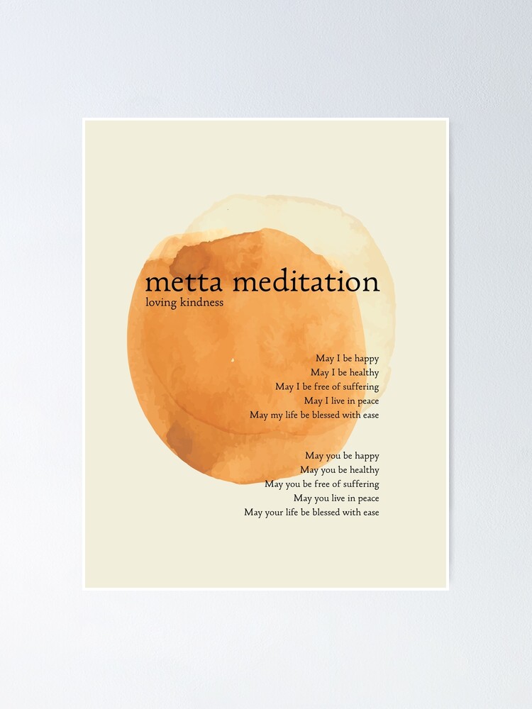"Metta Meditation Orange Loving Kindness" Poster for Sale by artpause ...
