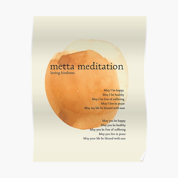 "Metta Meditation Orange Loving Kindness" Poster for Sale by artpause ...