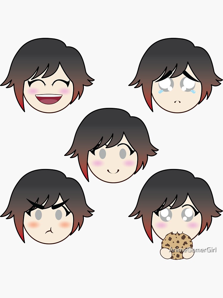 "Ruby Emote" Sticker for Sale by AnimeGamerGirl | Redbubble