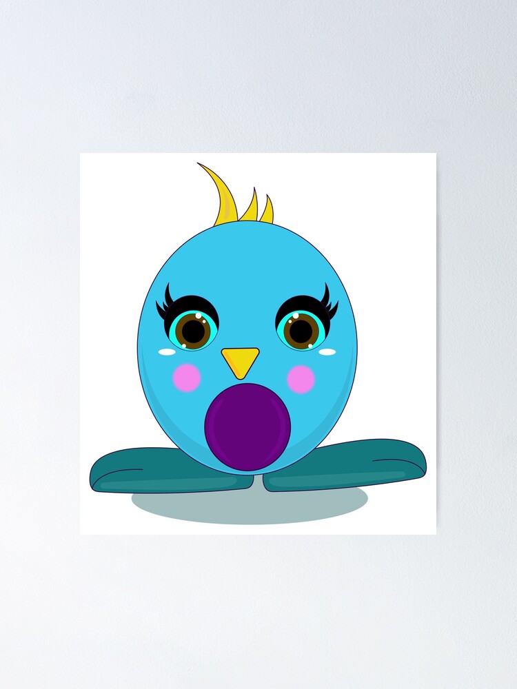 "Cute kawaii blue penguin" Poster for Sale by Cheni-Yathri | Redbubble
