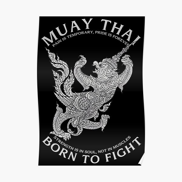 "The Garuda Sak Yant Muay Thai Boran" Poster by KewaleeTee | Redbubble