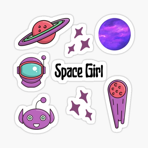 "Space Girl Astronomy Variety Sticker Pack" Sticker for Sale by GeKrayr ...
