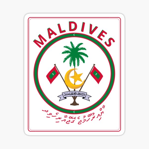 "Emblematic Maldives" Sticker by FedSherDesign | Redbubble