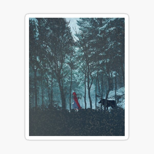 "Little Red Riding Hood " Sticker for Sale by JoWillmot | Redbubble