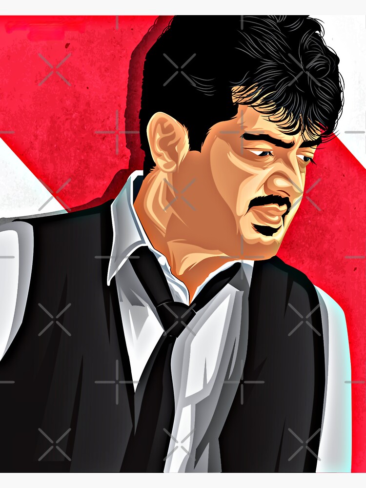 "ajith kumar "retro suits"" Sticker for Sale by MImoulidaran | Redbubble