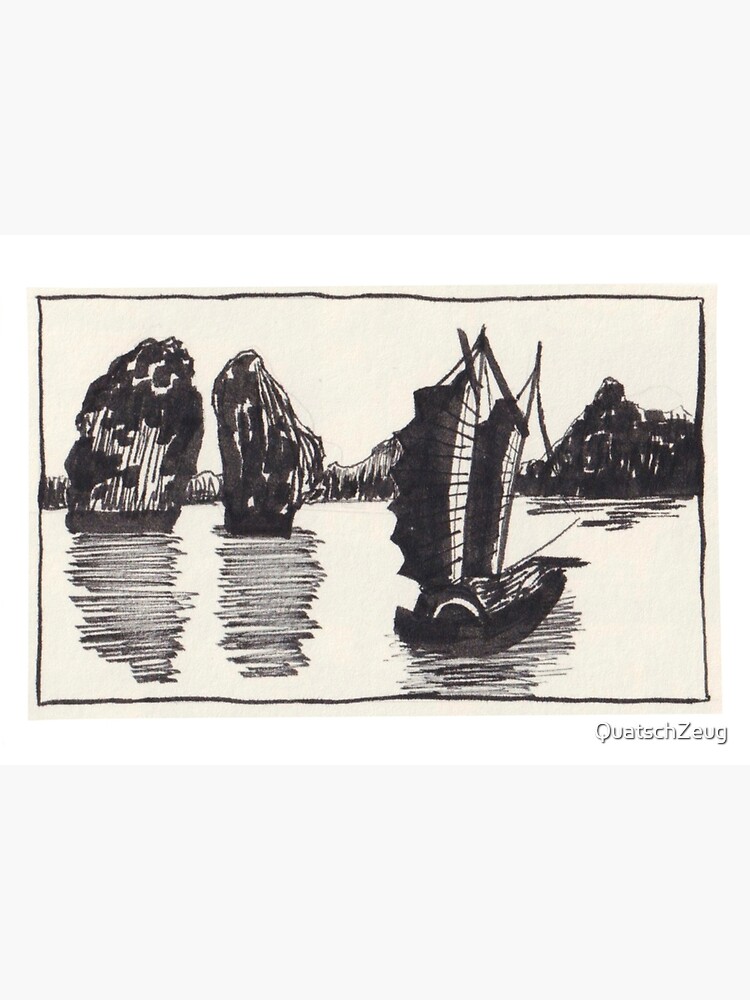 "Ha Long Bay, Vietnam #2 | Ink Drawing" Art Print for Sale by ...