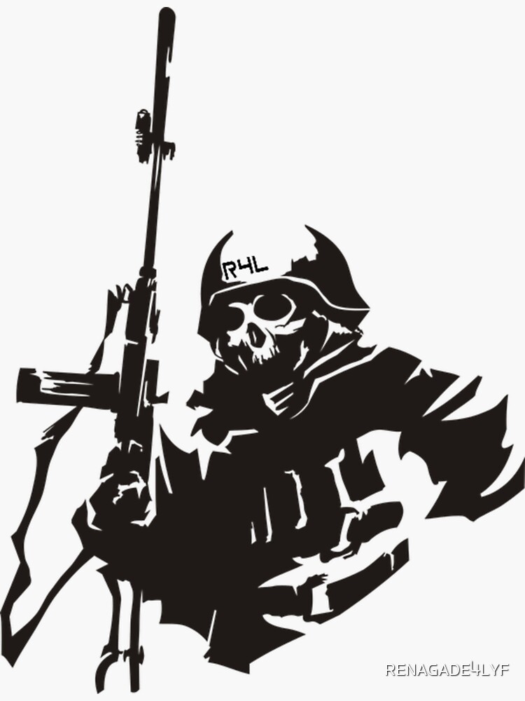 "Death dealer- R4L" Sticker for Sale by RENAGADE4LYF | Redbubble