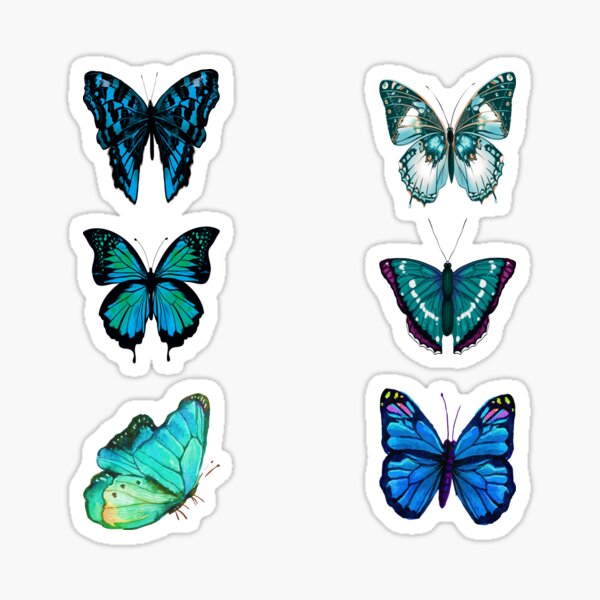 "monarch butterfly sticker pack blue" Sticker by KHALID2000 | Redbubble
