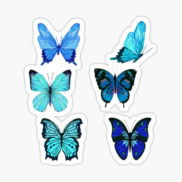 "monarch butterfly sticker pack blue" Sticker for Sale by KHALID2000 ...