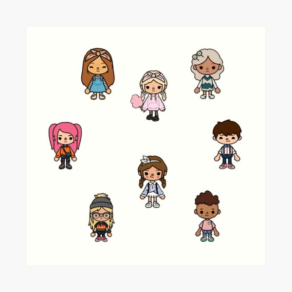 "Toca Boca Characters Pack" Art Print for Sale by nokenoma | Redbubble
