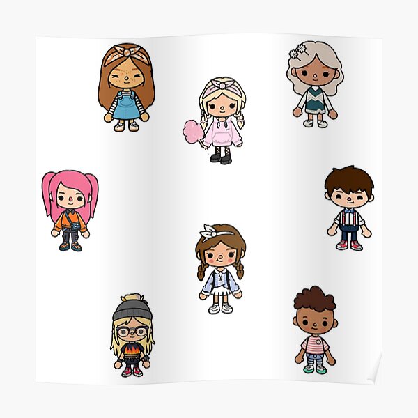 "Toca Boca Characters Pack" Poster for Sale by nokenoma | Redbubble