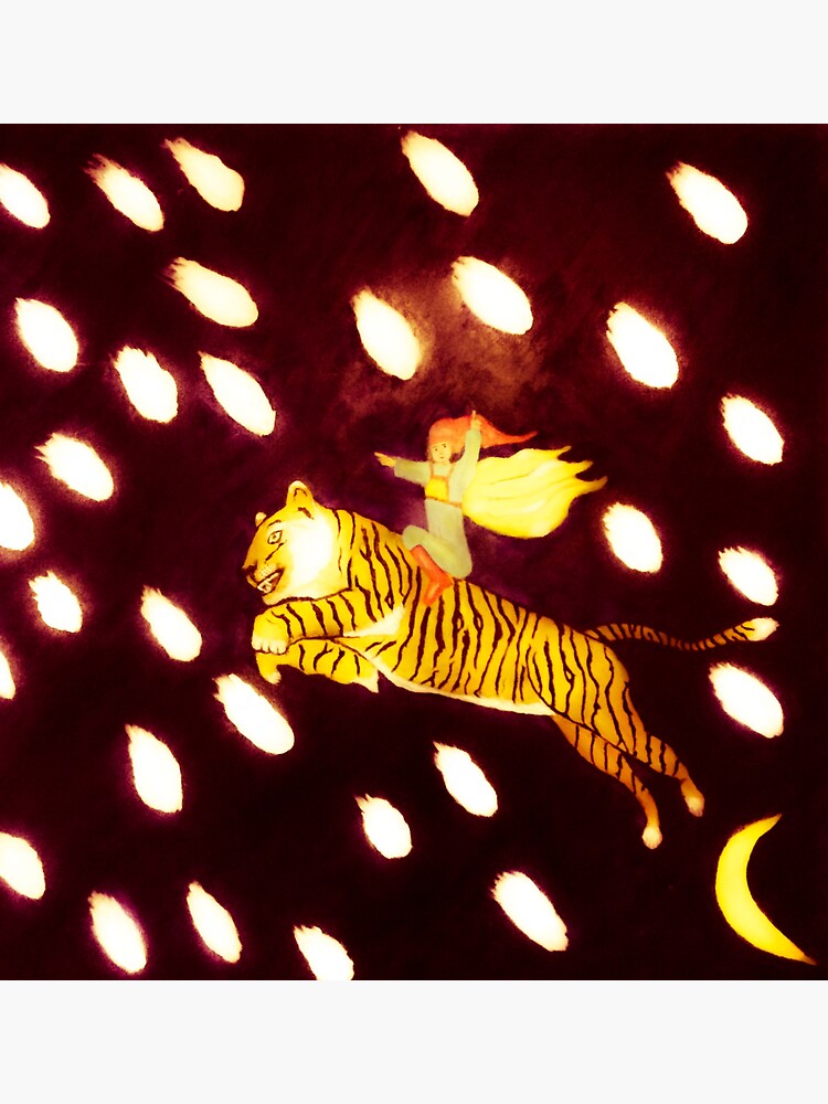"Tiger Rider 3" Sticker for Sale by ARTIST99 | Redbubble