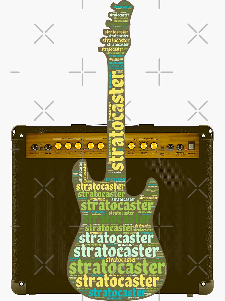 "Guitar Amplifier Retro" Sticker by CBCreations73 | Redbubble