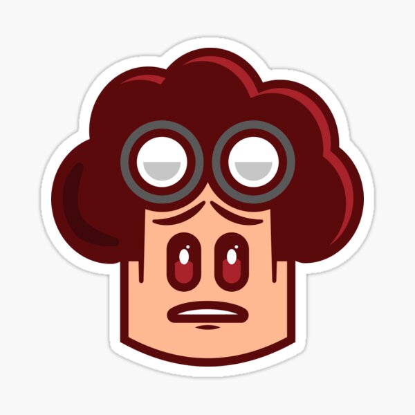 "cartoon panic face" Sticker for Sale by XENNNXE | Redbubble