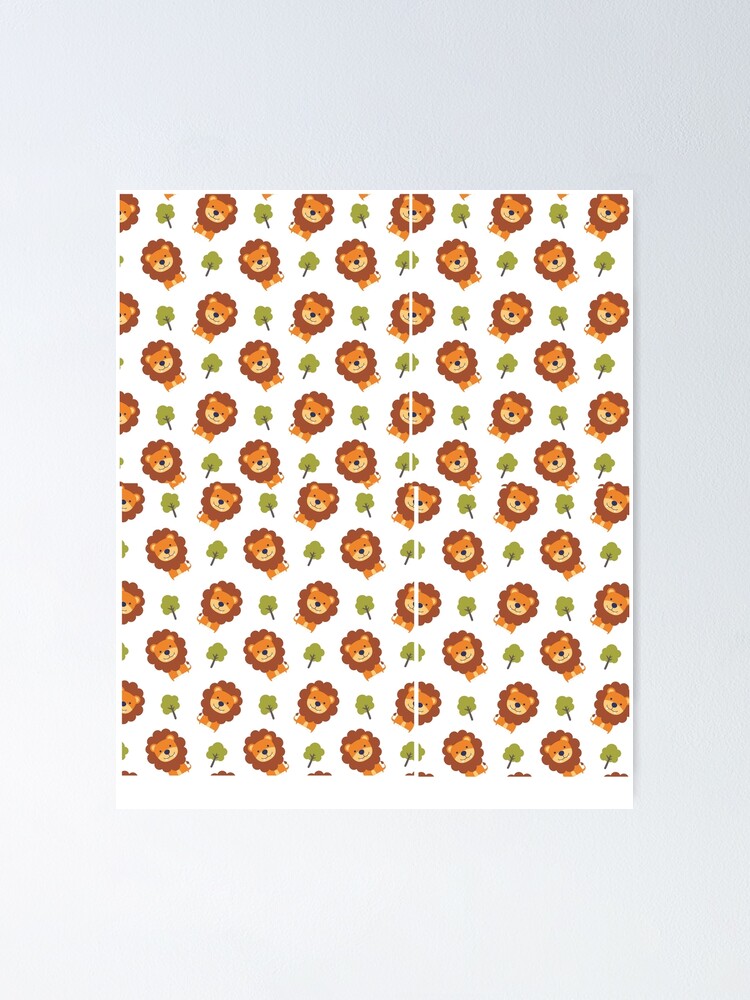 "patterns, retro, pattern, summer, a bstract, lion, prowen." Poster by ...