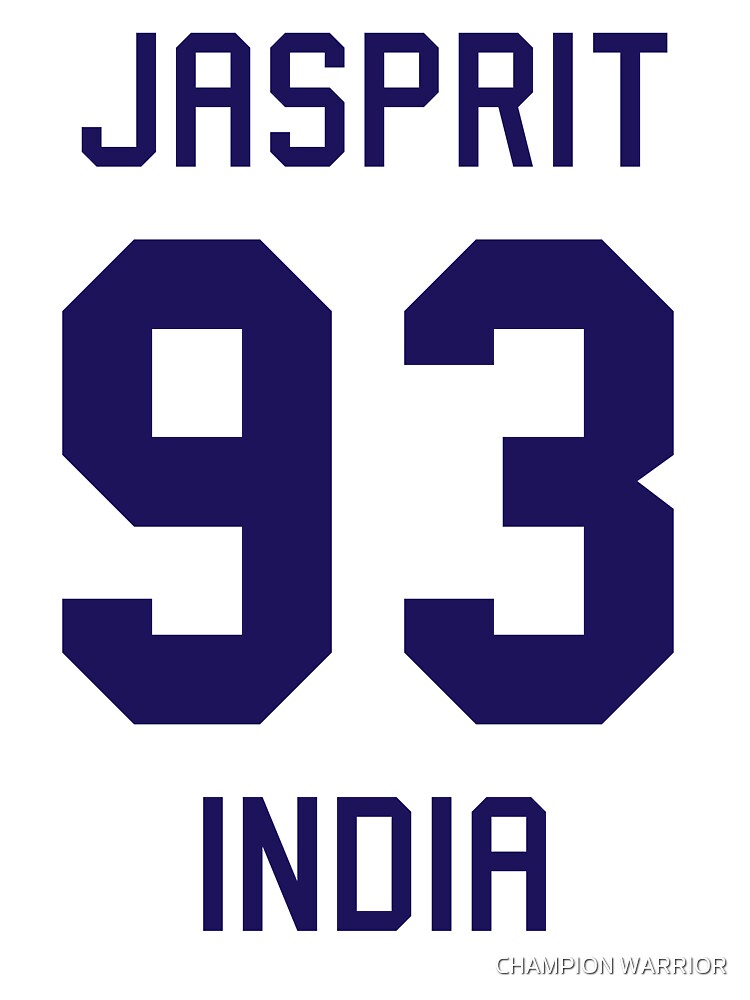 "Jasprit Bumrah | 93 | Indian Cricket Jersey" Kids T-Shirt for Sale by ...
