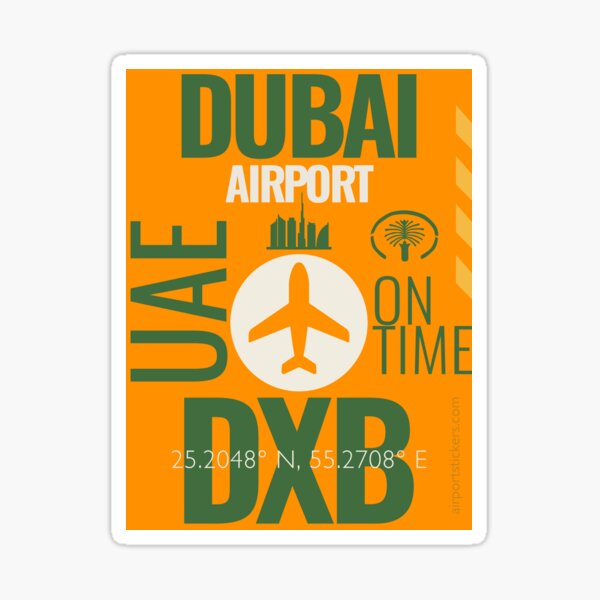 " DXB airport dunes vers" Sticker by Aviators | Redbubble