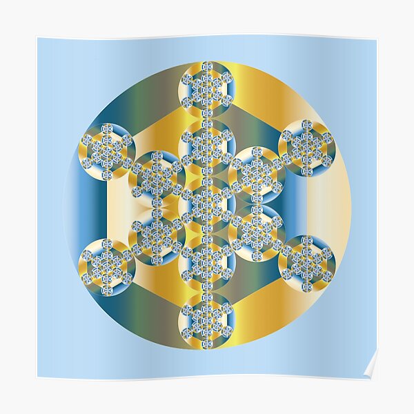 "Metatrons Cube: Trinity." Poster for Sale by InfinitePathArt | Redbubble