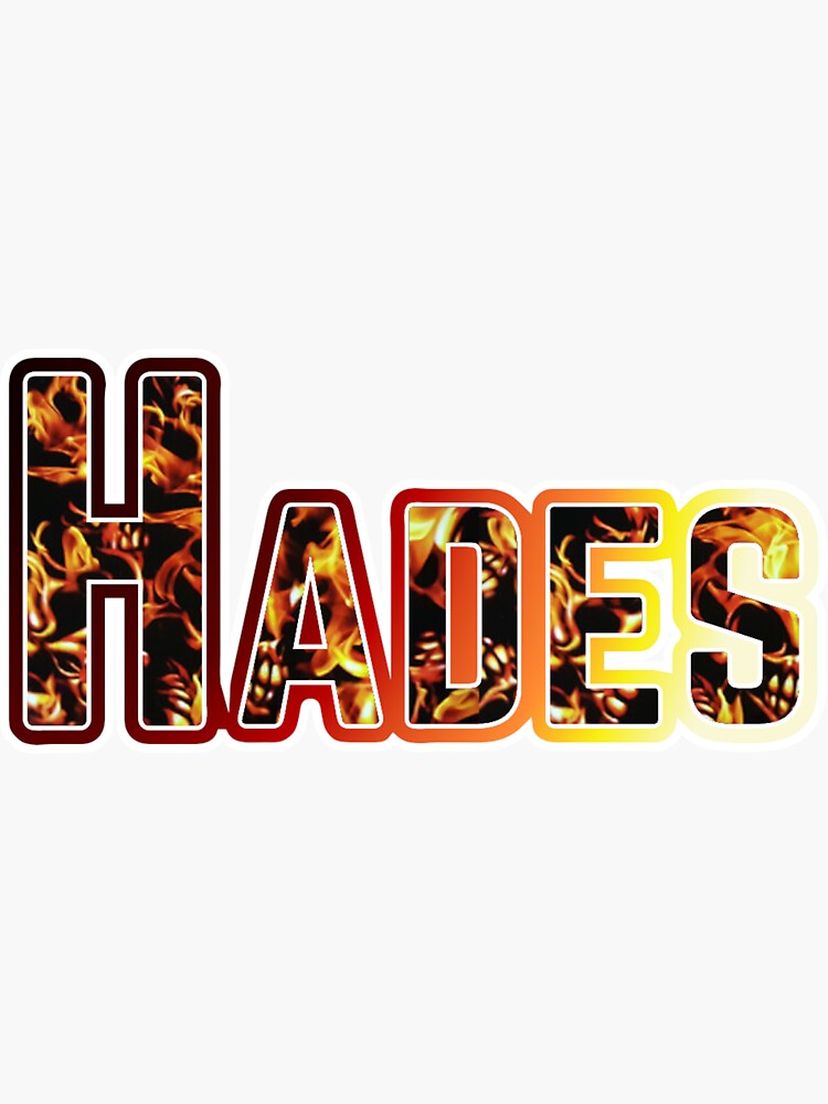 "hades flames - text design - greek mythologie" Sticker by ...