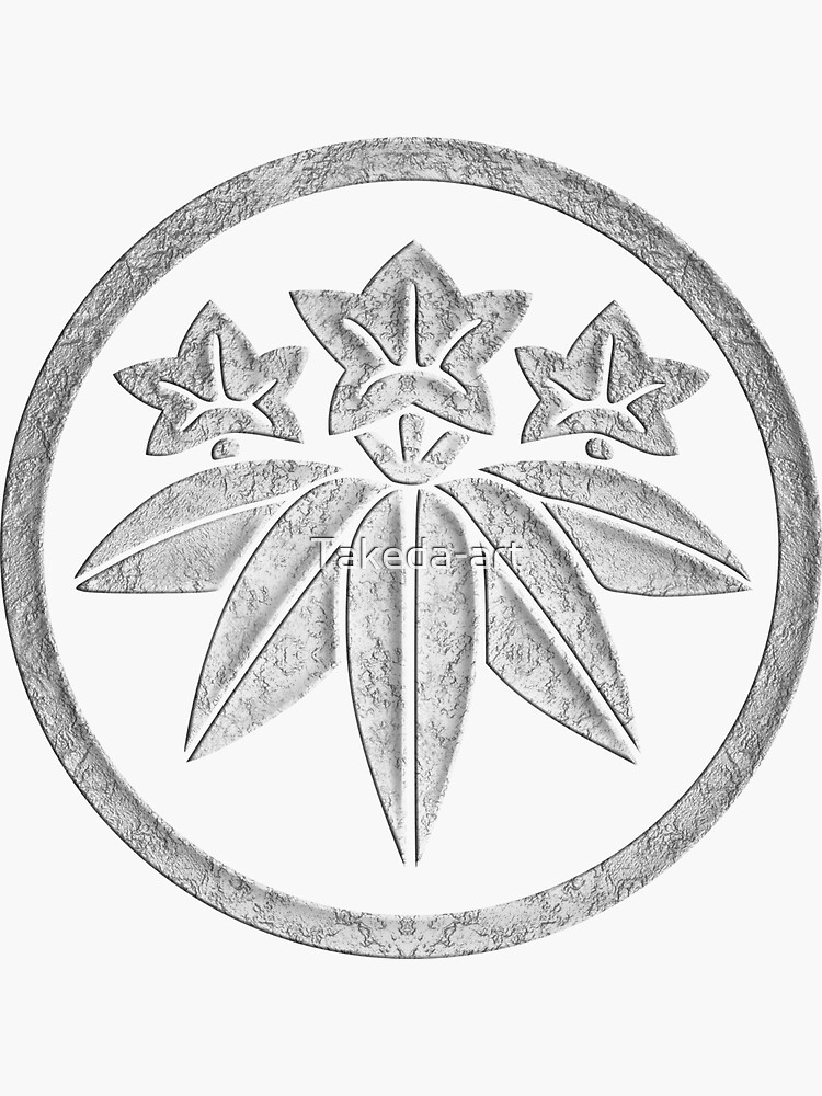 "Minamoto Kamon Sasa Rindo in Silver Foil" Sticker for Sale by Takeda ...