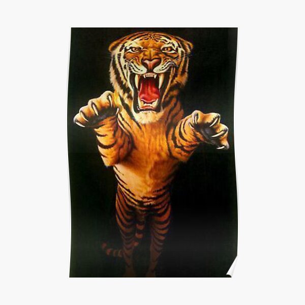 "Tiger attack animation vector lovers graphic design." Poster for Sale ...