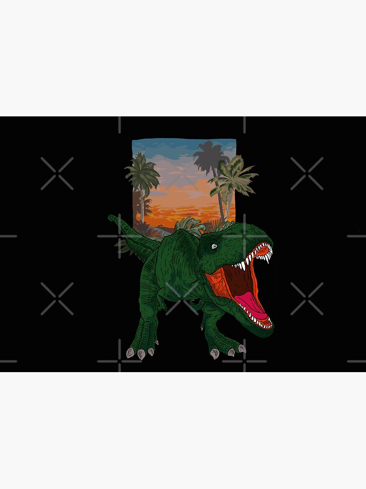 "T-rex in the summer time" Sticker by LamassuCreation | Redbubble