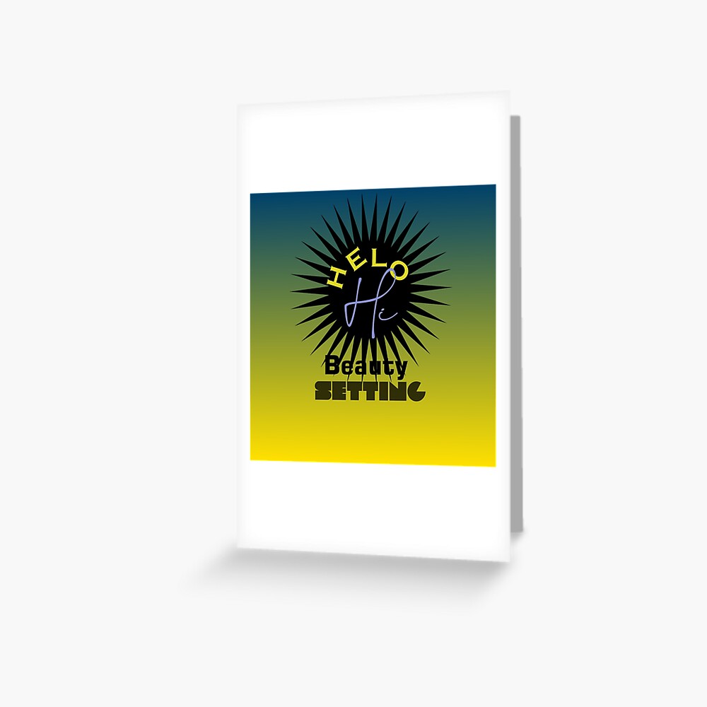 "Helo hi logo" Greeting Card by Hinazubair | Redbubble