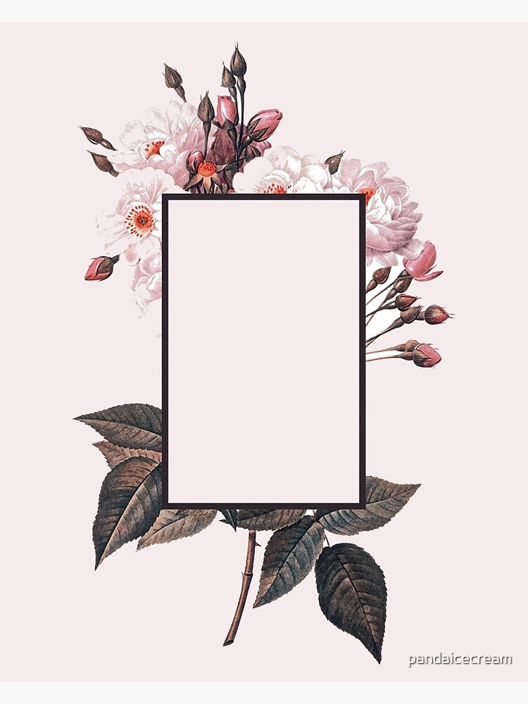 "Pink Rectangle Flowers" Art Print for Sale by pandaicecream | Redbubble