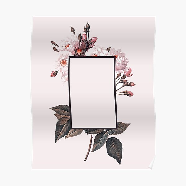 "Pink Rectangle Flowers" Poster for Sale by pandaicecream | Redbubble