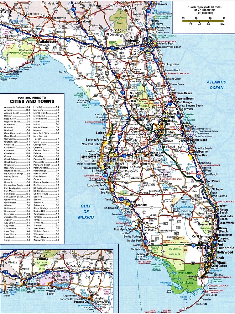 Leyenda Del Mapa De Florida