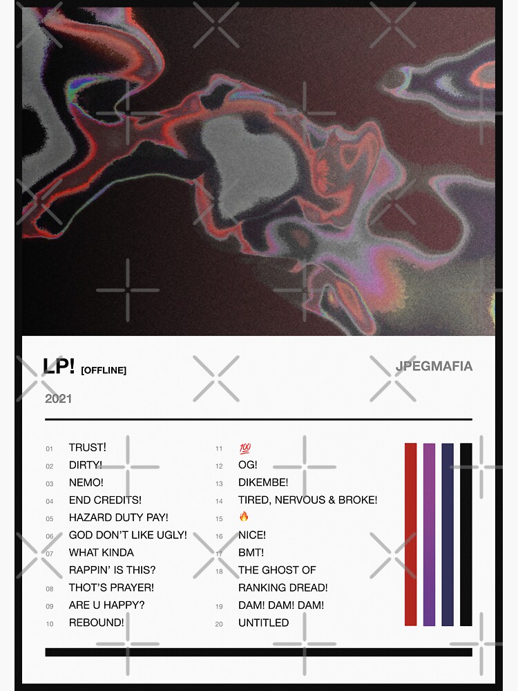 "LP! [offline] Tracklist" Sticker for Sale by FANTANAMOBAY | Redbubble