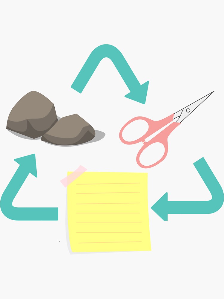 "chart Rock Paper Scissors" Sticker for Sale by GoaTeeGram | Redbubble