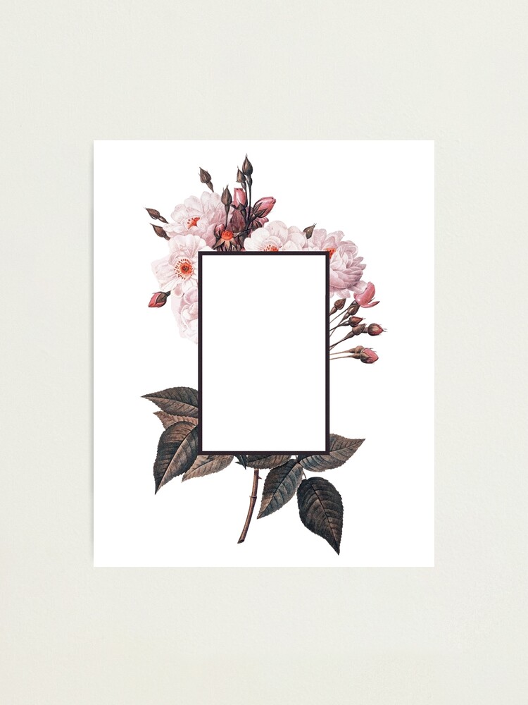 "Floral Rectangle Logo" Photographic Print by pandaicecream | Redbubble