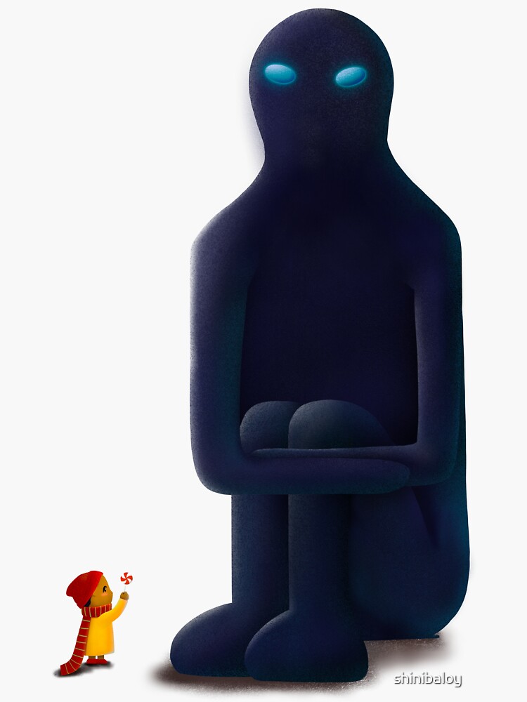 "Blue alien and a little boy holding candy cane - Tellurian & Kalei ...