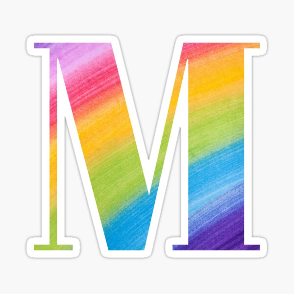 "English Alphabet Alpha Letter M | Rainbow Phonetic Alphabet Letter ...