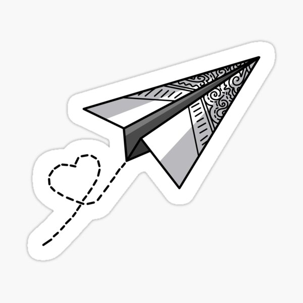 "Cute paper airplane" Sticker for Sale by mh-art- | Redbubble