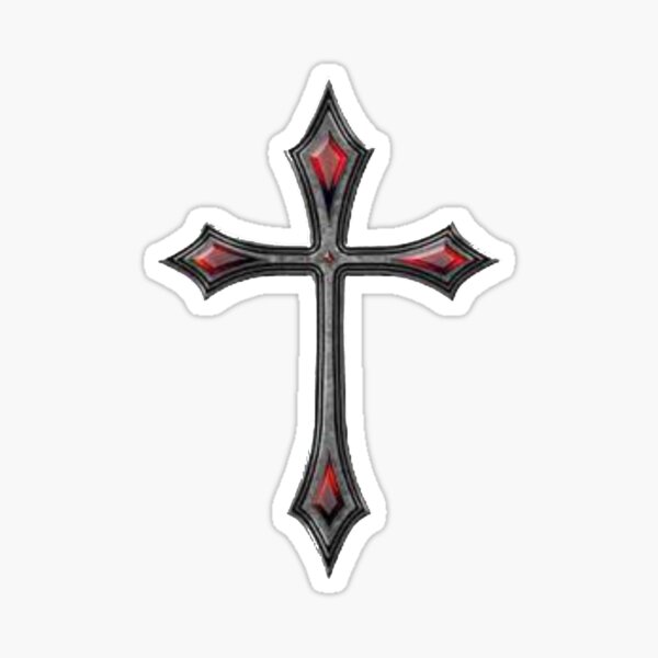 "Gothic Cross" Sticker for Sale by Baji7 | Redbubble