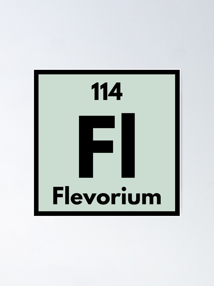 Póster «Elemento de la tabla periódica número 114 Fl Flevorium» de ...