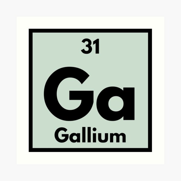 "Periodic Table element number 31 Ga Gallium" Art Print for Sale by ...