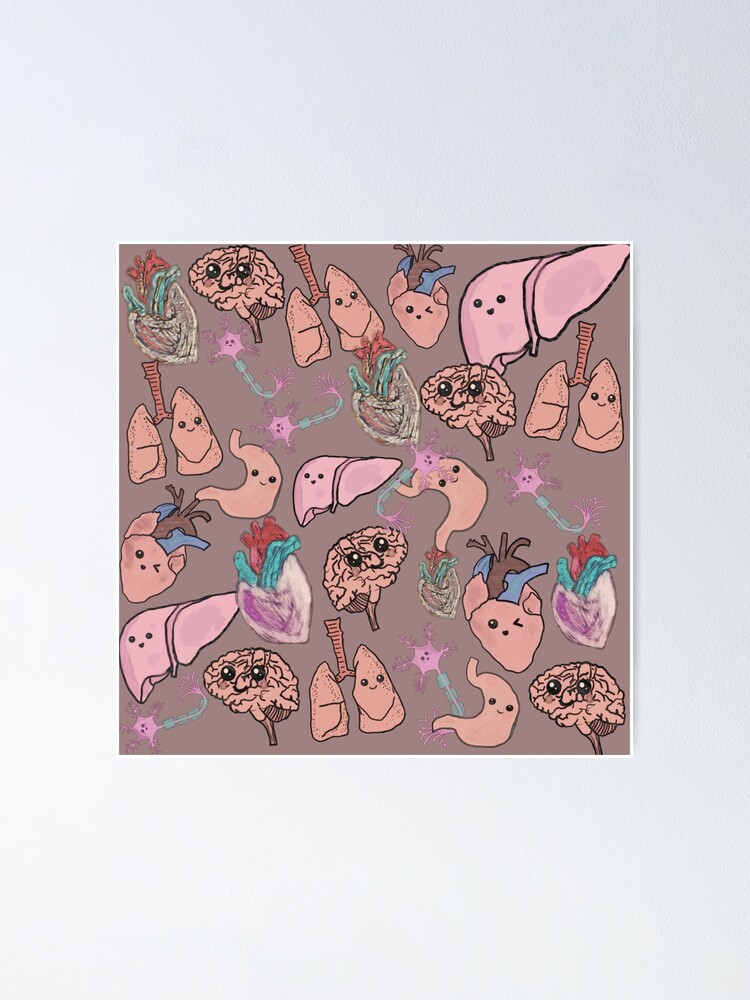 "Cute organs" Poster for Sale by Tamm-art | Redbubble