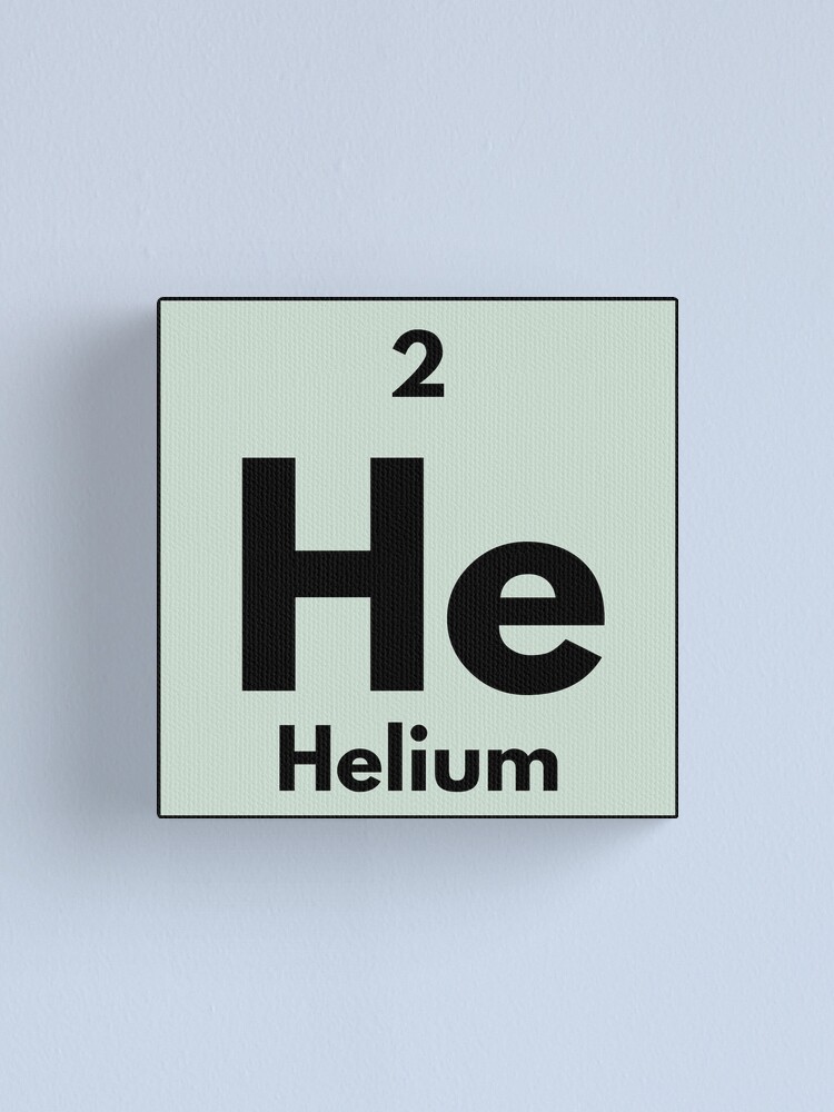 "Periodic Table element number 2 He Helium" Canvas Print by ...