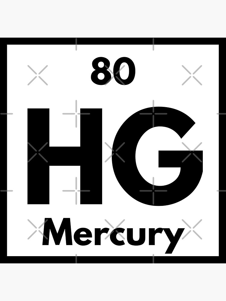 Pegatina «Elemento de la tabla periódica número 80 HG Mercurio» de ...