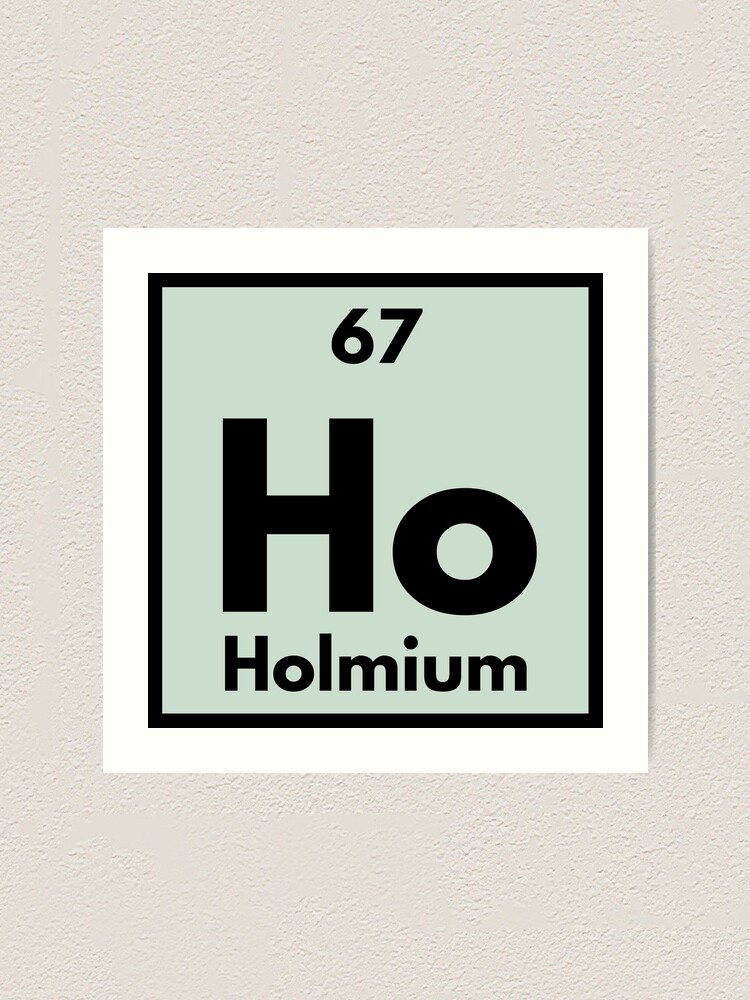 "Periodic Table element number 67 Ho Holmium" Art Print for Sale by ...