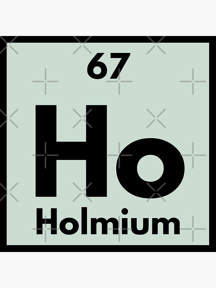 "Periodic Table element number 67 Ho Holmium" Poster for Sale by ...