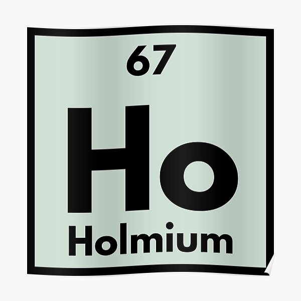 "Periodic Table element number 67 Ho Holmium" Poster for Sale by ...