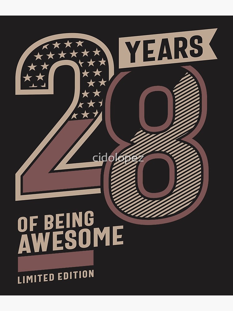 Lámina fotográfica «28 años de ser increíbles Ideas para regalos de ...